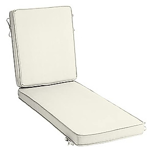 Arden Selections ProFoam Performance Outdoor Chaise Lounge Cushion 46 x 21, Sand Cream
