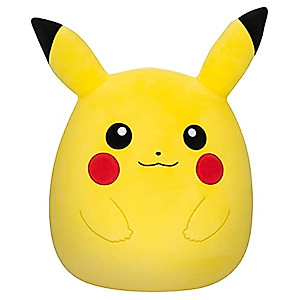 Squishmallows Pokemon 14-Inch Pikachu Plush - Add Pikachu to Your Squad, Ultrasoft Stuffed Animal Large Plush, Official Kelly Toy Plush