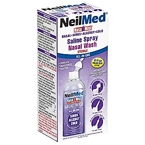 NeilMed NasaMist All in One Multi Purpose Saline Spray, 6.3 Fl Oz