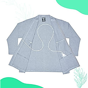 Inspired Comforts Mastectomy Recovery Shirt with Drain Pockets & Drainage Tube Fasteners, Grey M