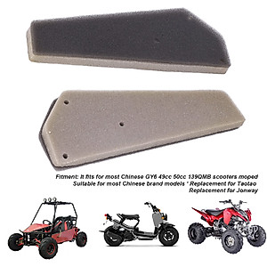2pcs Air Box Foam Filter, Air Filter Cleaner Sponge for GY6 49cc 50cc 139QMB Scooters Moped Replacement for Taotao