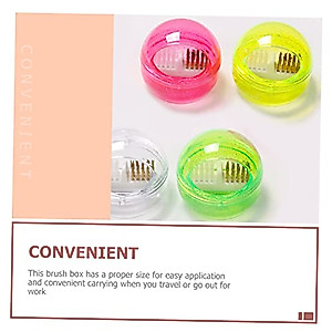 Beaupretty 3 Sets Grinding Head Cleaning Box Para Uñas Acrilicas Nail Set Tool Brush Cleaner Detachable Nail Bit Brush Cleaning Case Box Nail Drill Cleaning Brush Drill Bit Brushes