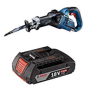 BOSCH GSA18V-125N 18V EC Brushless 1-1/4 In.-Stroke Multi-Grip Reciprocating Saw (Bare Tool) with 2.0 AH battery