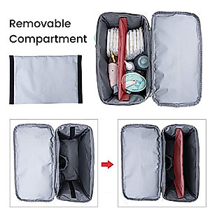 Orzbow XL Universal Stroller Organizer, Waterproof Large Baby Diaper Bag, Stroller Caddy Organizer with Cup Holder & Shoulder Strap, 4 Ways To Carry-Backpack,Shoulder,Messenger & Mom Handbag (Grey)