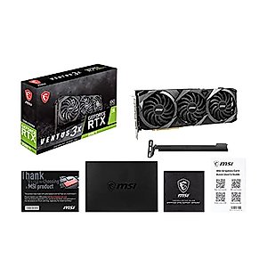 MSI Gaming GeForce RTX 3080 Ti 12GB GDRR6X 320-Bit HDMI/DP Nvlink Tri-Frozr 2 Ampere Architecture OC Graphics Card (RTX 3080 Ti Ventus 3X 12G OC)