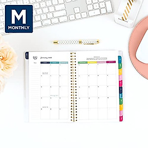 AT-A-GLANCE 2023 Weekly & Monthly Planner, Simplified by Emily Ley, 5-1/2" x 8-1/2", Small, Customizable, Monthly Tabs, Pocket, Carolina Dogwood (EL91-201)