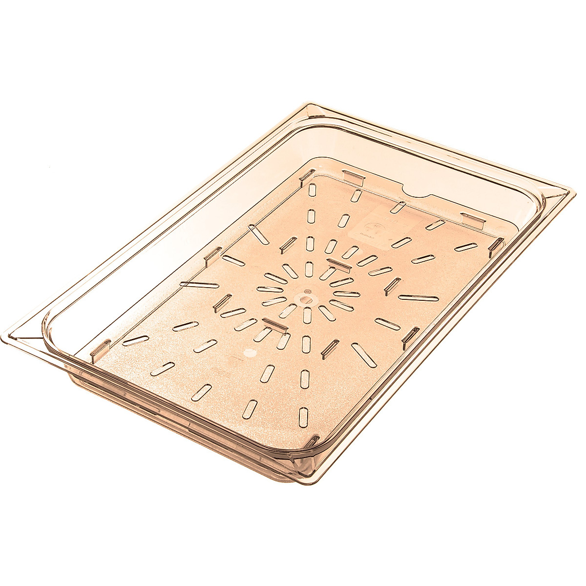 Carlisle FoodService Products 1041513 StorPlus High Heat Drain Shelf, 0.60" x 9.88" x 17.75", Amber, For Full Size Food Pan (Case of 6)