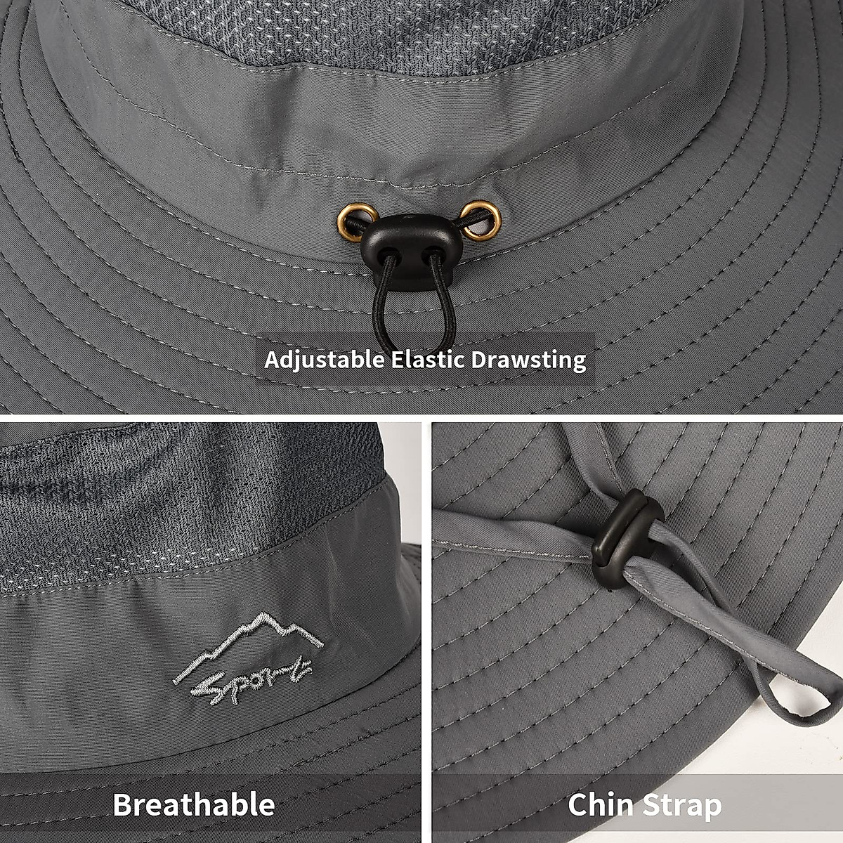 Sun Hats for Men Women Fishing Hat UPF 50+ Breathable Wide Brim Summer UV Protection Hat
