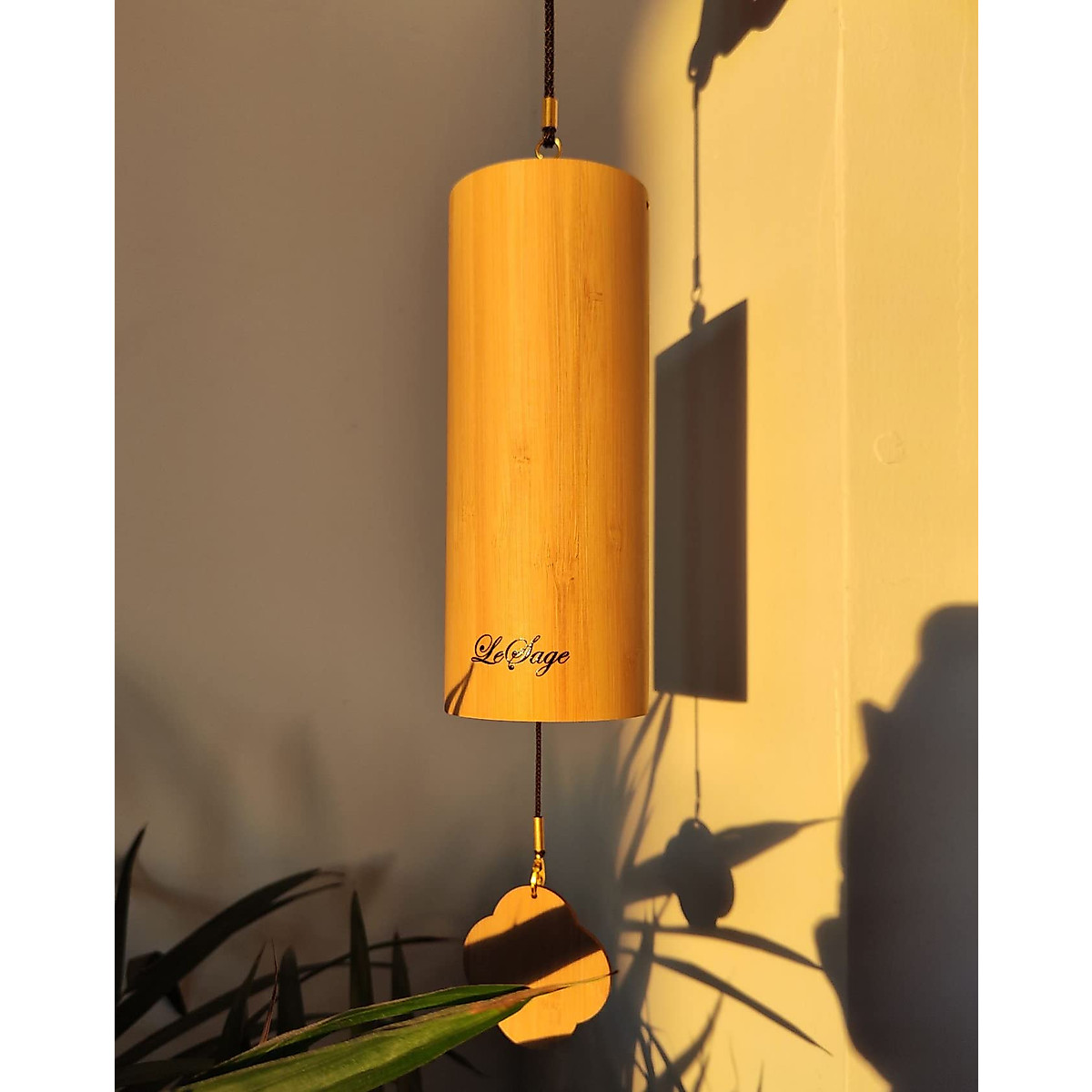 Bamboo Wind Chimes for Outdoors Meditation Bamboo Chimes Sound Healing Yoga Zen Windchime Dm Chord Memorial Wind Chimes Sound Therapy Instruments