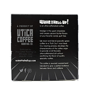Wake The Hell Up!® Peanut Butter Cup Flavored Single Serve Coffee Pods Of Ultra-Caffeinated Coffee For K-Cup Compatible Brewers | 12 Count, 2.0 Compatible