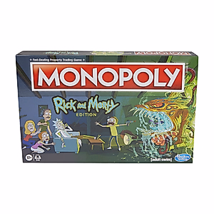 Hasbro Gaming Monopoly: Rick and Morty Edition Board Game, Cartoon Network Game for Families and Teens 17+, includes Collectible Monopoly Tokens (Amazon Exclusive)