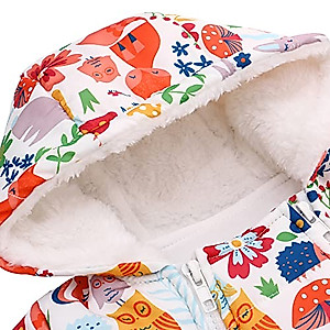 famuka Warm Baby Winter Clothes Hooded Snowsuit Outerwear Onesie with Gloves (Fox, 6-9 Months)