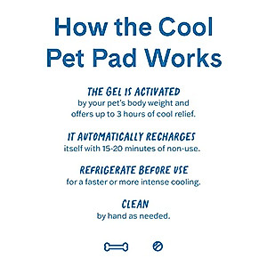 The Green Pet Shop Dog Cooling Mat, Medium - Pressure Activated Pet Cooling Mat for Dogs and Cats, Sized for Medium Sized Pets (21-45 Lb.) - Non-Toxic Gel, No Water Needed for This Dog Cooling Pad
