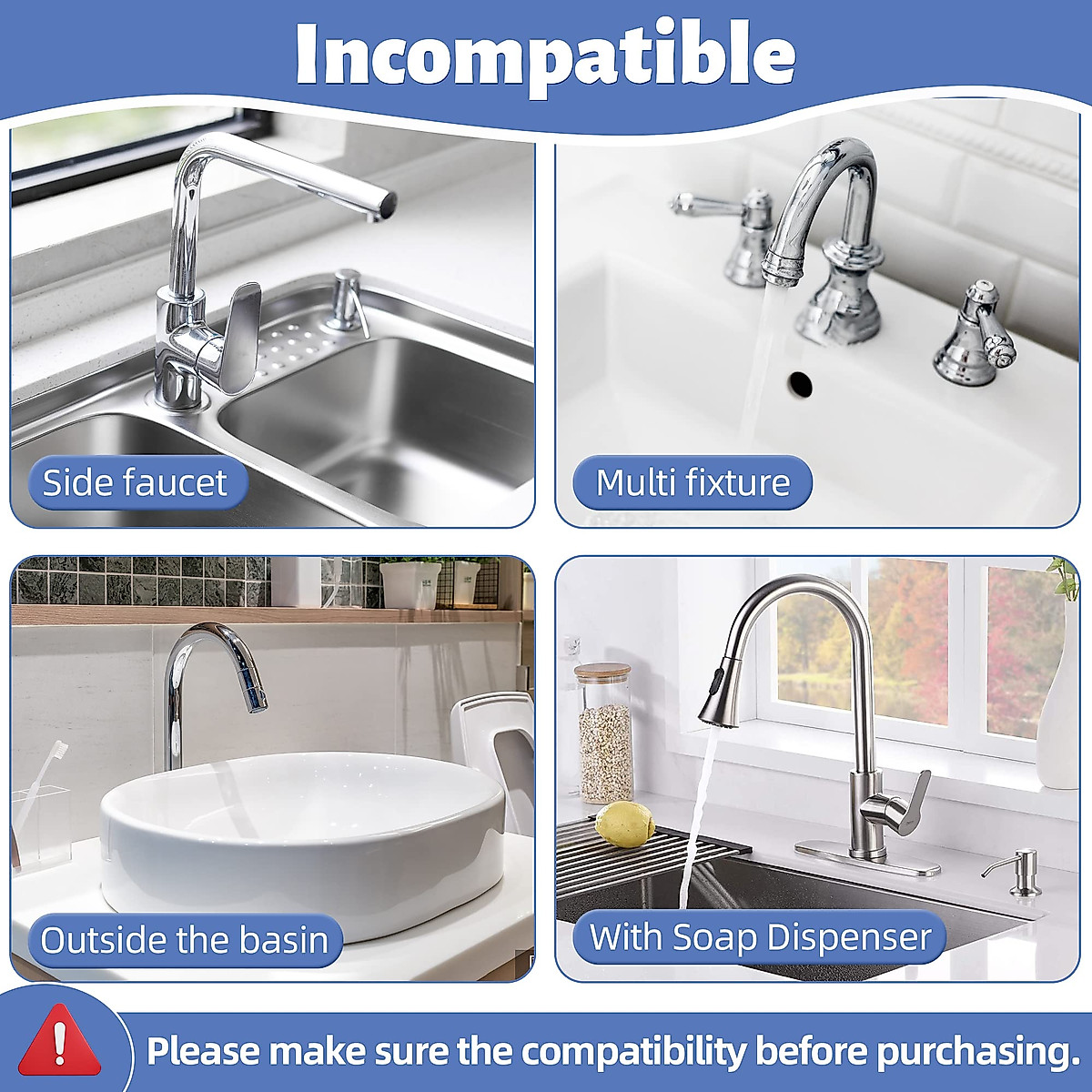 LOPNUR 2 Pack Faucet Mat for Kitchen Sink, 24 inch Long Kitchen Sink Splash Guard Behind Faucet, Thicken Sponge Microfiber Faucet Absorbent Mat, Machine Washable Faucet Splash Catcher, Gray