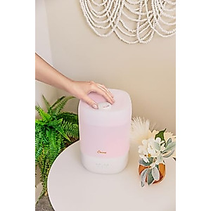 Crane Ultra-Quiet 3-in-1 Humidifier, Essential Oil Aroma Diffuser & Soothing Sleep Light - Compact 1 Gallon Capacity with Adjustable Night Light & Fragrance Tray - Ideal for Bedroom and Office