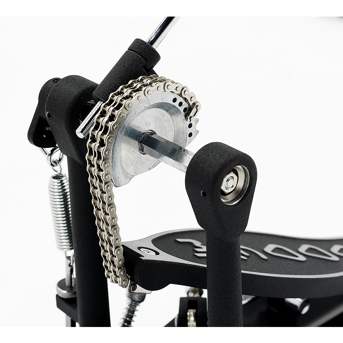 Drum Workshop, Inc. 3000 Series Pedals Bass Drum, Black and Silver, Single (DWCP3000)