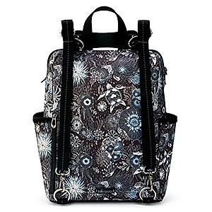 Sakroots womens Eco-twill, Laptop Compartmen Loyola Backpack in Eco Twill Convertible Purse with Adjustable Crossbody Strap Multifunctional Bag, Midnight Seascape, One Size US