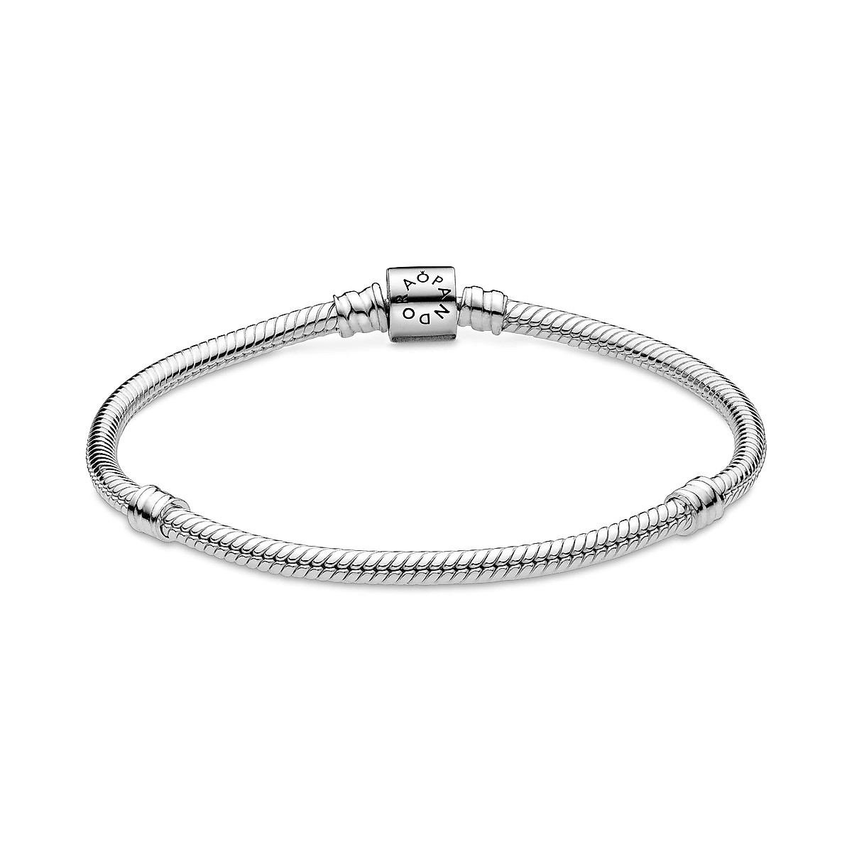 PANDORA Moments Barrel Clasp Snake Bracelet