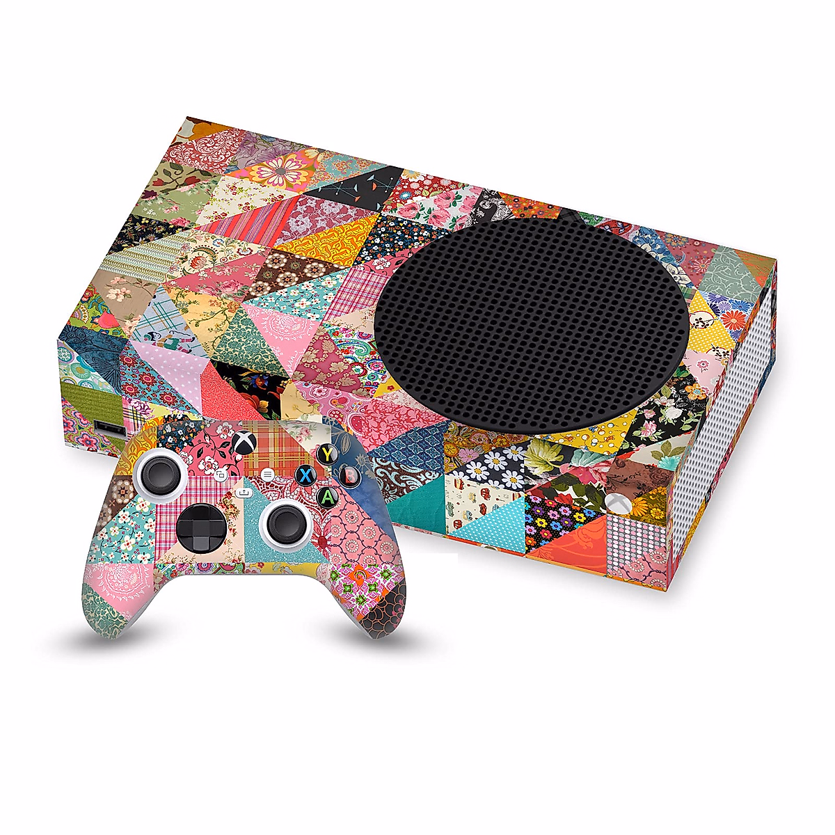 Head Case Designs Officially Licensed Rachel Caldwell Quilt Art Mix Vinyl Sticker Gaming Skin Decal Cover Compatible With Xbox Series S Console and Controller Bundle