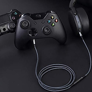 Audio Replacement Cable with in-Line Mic Remote Volume control Compatible with Sennheiser HD4.40, HD 4.40 BT, HD4.50, HD 4.50 BTNC, HD4.30i, HD4.30G Headphone and Compatible with Samsung Galaxy Huawei