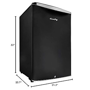 Danby DAR044A6MDB 4.4 Cu.Ft. Mini Fridge, Compact Refrigerator For Bedroom, Living Room, Bar, Dorm, Kitchen, Office, E-Star In Black With Lock