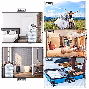 Beegreen XX-Large Drawstring Laundry Hamper 115L Dot Laundry Bag, Collapsible Laundry Baskets with Handles, Dirty Clothes Hamper for Bedroom Bathroom Dorm,Foldable Tall Clothes Hamper