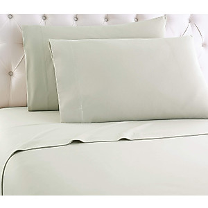 Thermee Micro Flannel California King-Size Sheet Set, Machine Wash-Dry, No Pilling, 18" Deep Pocket, 2 King Pillowcases, Mint