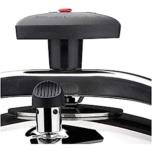 MAGEFESA ® Star B fast pressure cooker, 10.6 Quart, with rounded bottom, made in 18/10 stainless steel, suitable for all types of stovetops, included indution, 3 heavy security systems, 8 psi