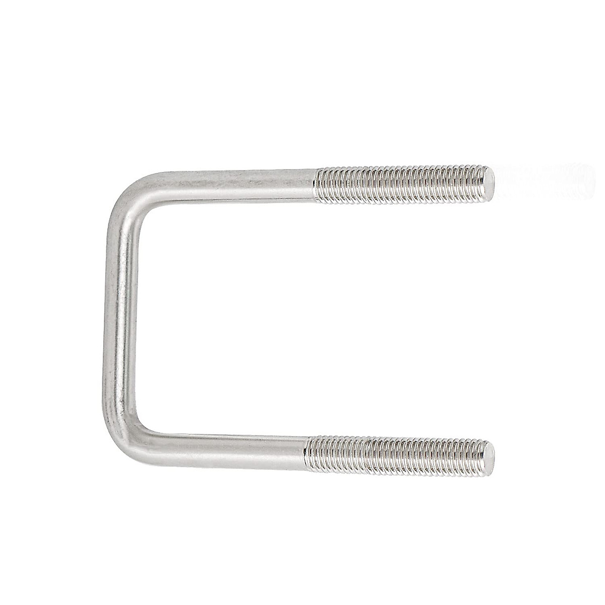 Aoje-Link Square U-Bolts 1.97"(50mm) Inner Width M8 Thread 304 Stainless Steel Silver with Plates Nuts Flat Washers for Car/RV/Trailer Bumper, 4Pcs