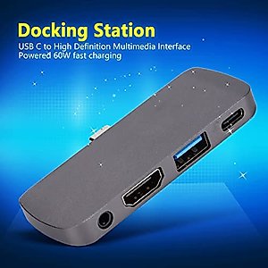 Kafuty-1 USB C Hub,4-in-1 USB C to HDMI Adapter,USB C Hub Adapter with 3.5mm Headphone Audio Jack,4K HD TV Hub Adapter,USB C Power Delivery,Card Reader,USB 3.0,3.5mm Audio