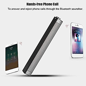 Portable Smart Hi-Fi Heavy Bass Bluetooth Soundbar Home Theatre Speakers Noise Cancelling AUX/TF Card Wireless Sound Bars for TV
