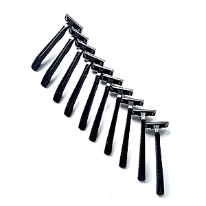 100 Box of Bullet Blades Black Razor Blades Disposable Stainless Steel Hospitality Quality Shavers High End Twin Blade Razors for Men and Women