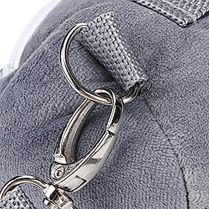 Pet Hamster Carrier Bag Flannelette Portable Breathable Outgoing Bag for Small Pets Guinea Pig Squirrel Chinchilla Gray (M)