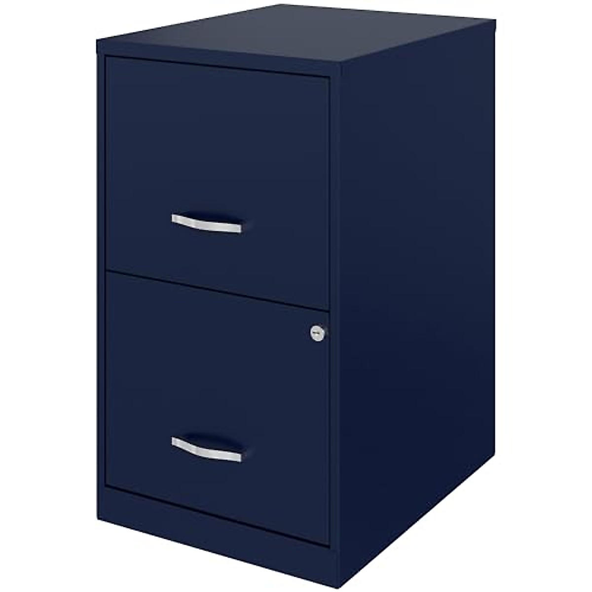 Lorell 2-Drawer File Cabinet, 14.2" x 18" x 24.5", Navy