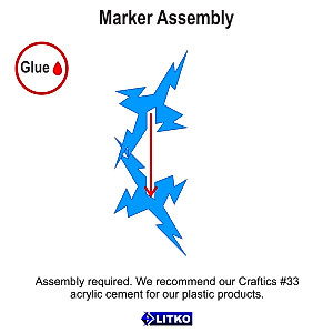 LITKO Space Fighter Marker Tokens | Compatible with Star Wars: X-Wing | Ion | Energy | Stress | Focus | Evade | Critical Damage | Barrel Roll | 5 Pack (Fluorescent Blue Ion Marker)