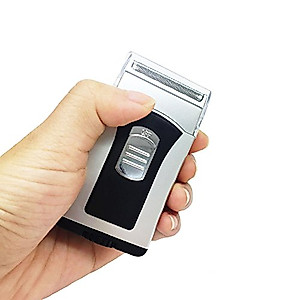 Men’s Foil Travel Shaver Tongtletech Electric Beard Razor Reciprocating Mini Washable Wet/Dry Hair Trimmer（Battery Operated）