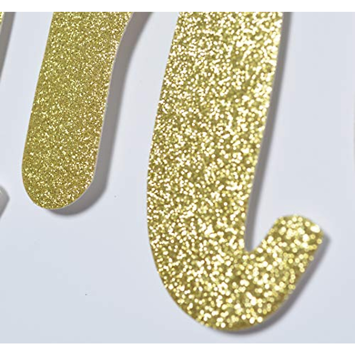 Bon Anniversaire Banner for Happy Birthday Party Decorations French Theme Sign Photo Backdrop (Gold Glitter)