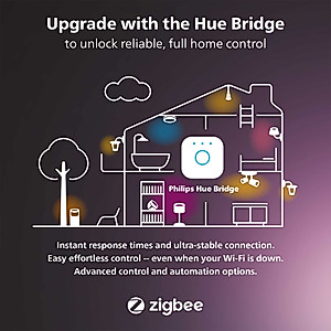 Philips Hue White and Color Ambiance E12 LED Smart Candle Bulb, Works with Alexa, Apple HomeKit and Google Assistant, Bluetooth Compatible, 1-Pack