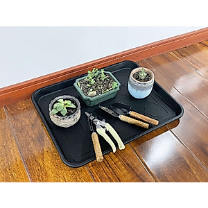 PetLike Boot Tray for Entryway Indoor, Pet Food Mat Tray, 16.7 x 12.8 inch 2 Packs, Waterproof Rubber Shoe Tray for Indoor and Outdoor, Multi-Purpose Tray for Boots, Shoes, Pets, Garden…