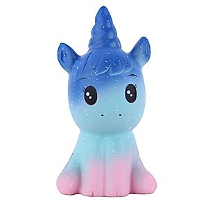 Anboor 4.9 Inches Squishies Unicorn Galaxy Kawaii Soft Slow Rising Scented Animal Squishies Stress Relief Kids Toys (Galaxy)