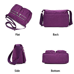 MINTEGRA Crossbody Shoulder Bag for Women, Nylon Waterproof Messenger Bag Lightweight Travel Work Bag Purse