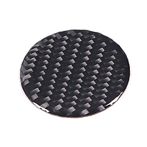 Daeiclru Soft Carbon Fiber Central Control Multimedia Knob Cover Trim Fit for Toyota Supra GR A90 A91 MK5 2019-2022, Car Multimedia Knob Switch Button Cover Trim (Black)