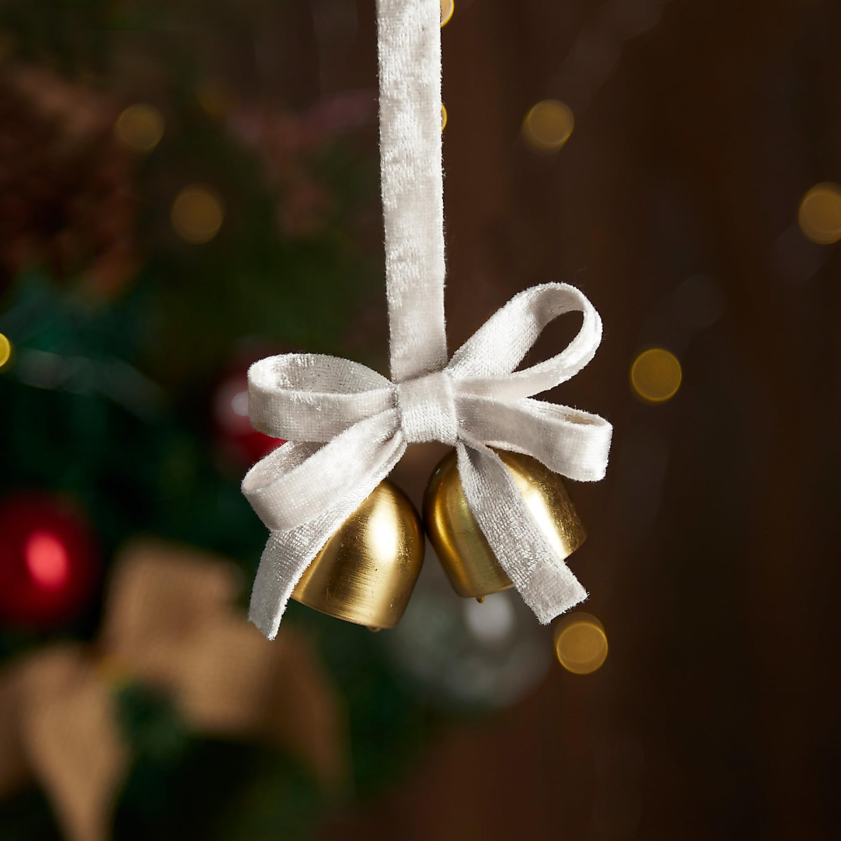 Keypan Ivory White Velvet Ribbon Double-Sided Handmade Glossy Fabric Trim Wooden Spool Thin Ribbons for Christmas Tree Gift Wrapping Crafts Wedding Flower Bouquet 3/8 inch x 5YD 3 Rolls