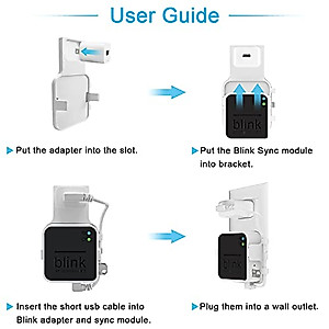 256GB USB Flash Drive and Outlet Wall Mount for Blink Sync Module 2, Save Space and Easy Move Mount Bracket Holder for Blink Outdoor Indoor Security Camera (Blink Sync Module 2 is NOT Included)