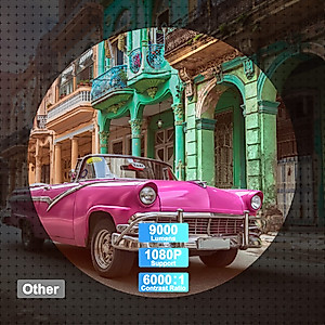 Projector with 5G WiFi and Bluetooth,2023 Upgrade 9000Lumens Full HD 1080P Supported Portable Projector,5.1 Bluetooth Mini Outdoor Movie Projector Compatible with HDMI,USB,AV,Laptop and Smartphone