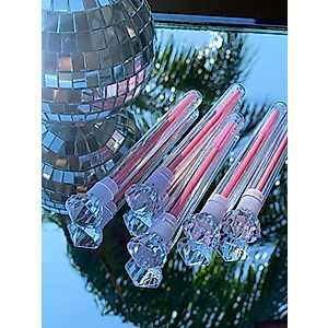 Muhome 16x100mm 10ml Clear Plastic Test Tubes with Caps for Scientific Experiments, Halloween, Christamas, Scientific Themed Kids Birthday Party Supplies, Decorate The House, Candy Storage(50 Pack)