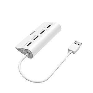 Hama 00200120 External 4-Port USB 2.0 Hub, USB Powered, White