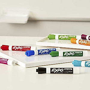 EXPO Low-Odor Dry Erase Markers, Chisel Tip, Assorted Colors, 36 Pack