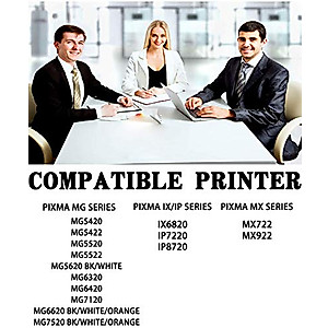 5-Pack ColorPrint Compatible PGI250XL Black Ink Cartridge Replacement for Canon 250 PGI-250XL PGI250 XL Ink Cartridge fit for PIXMA MG5420 MG5520 MG5620 MG6320 MG6320 MG6420 MG7120 MX722 MX922 Printer