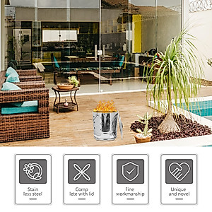 Operitacx Stainless Steel Burn Barrel Incinerator Cage Metal Fire Pit Garden Fire Cage Yard Debris Burn Incinerator Bin for Garden Paper Leaf Trash Wood Backyard Bonfire